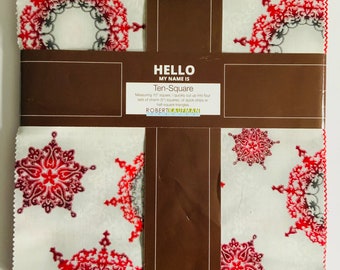 BELLA SOLIDS by Moda Layer Cake 42 Black Precut 10 Fabric Squares 100% ...