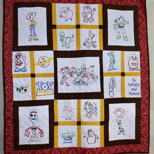 Toy Story Embroidered Blanket - Etsy