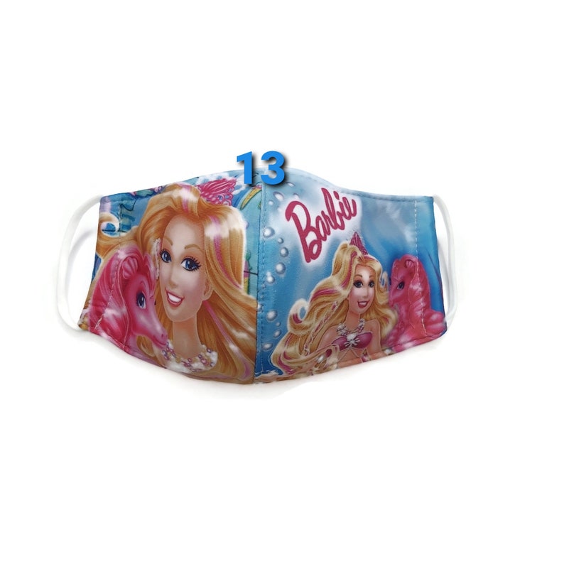 Kid mask. Disney Barbie Fabric Face Masks For Girls / | Etsy