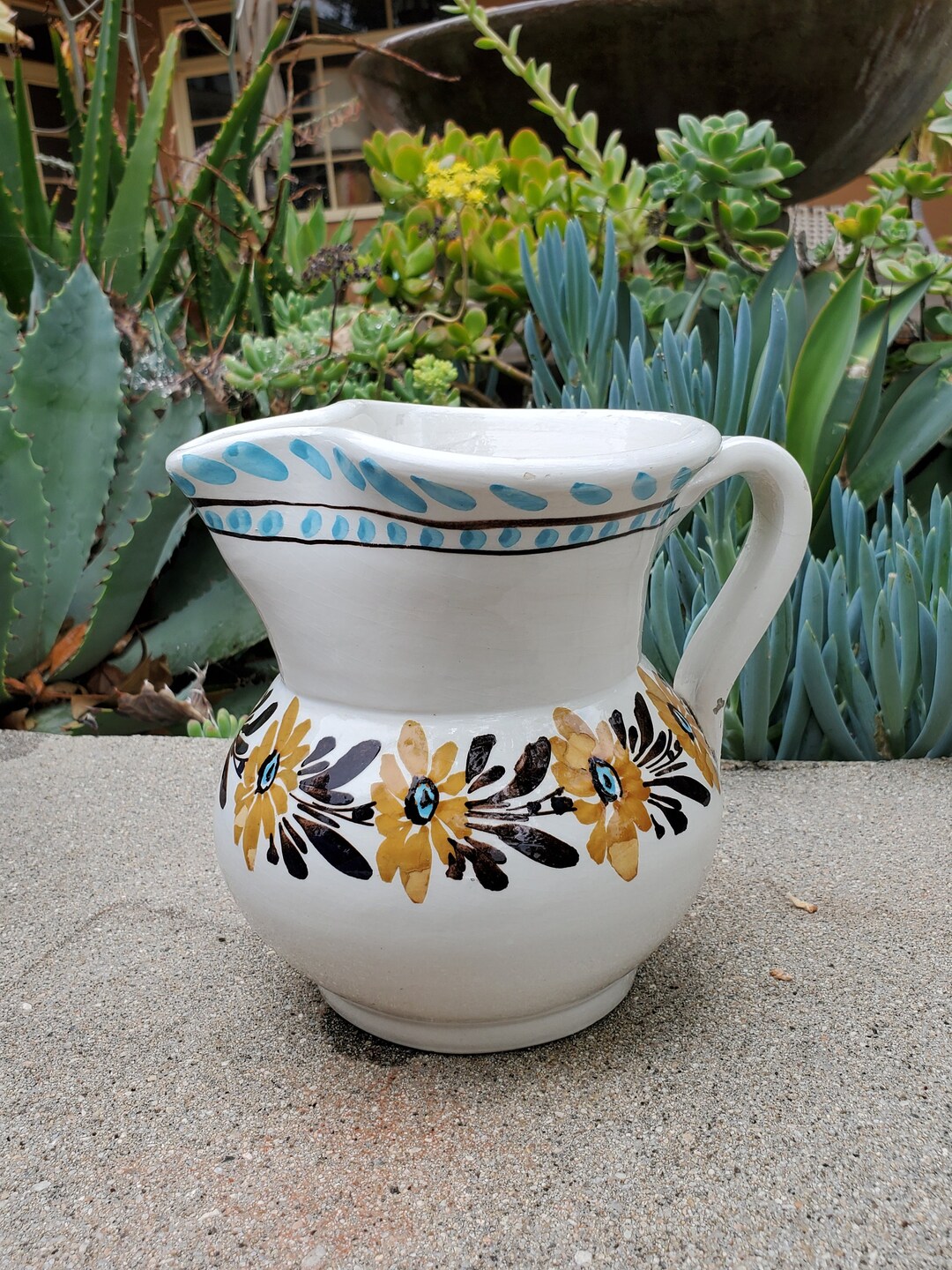 Vintage Italian Ceramic Pitcher - Etsy