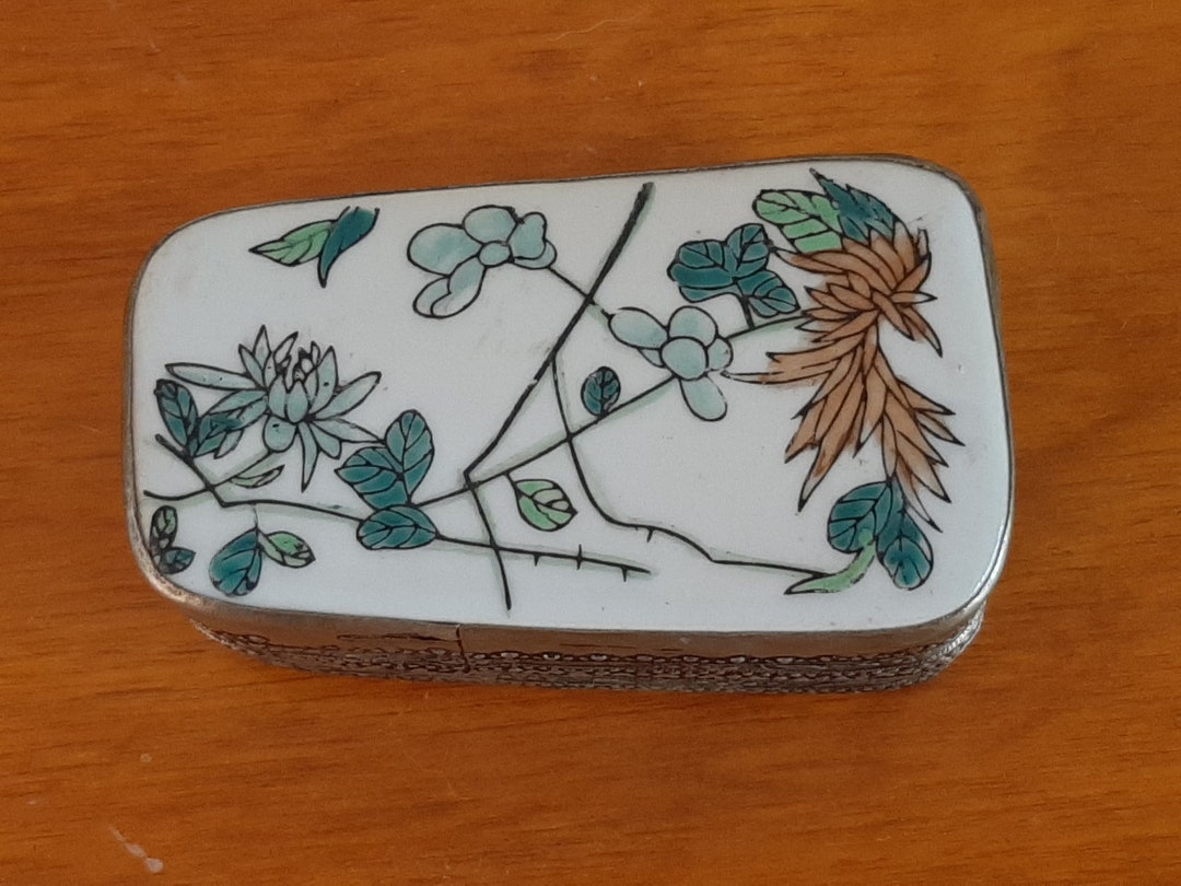 Vintage Chinese Enamel Box - Etsy