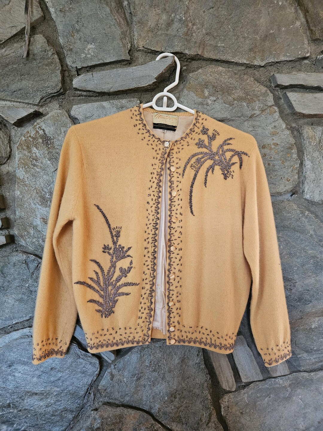 Beaded Vintage Cardigan - Etsy