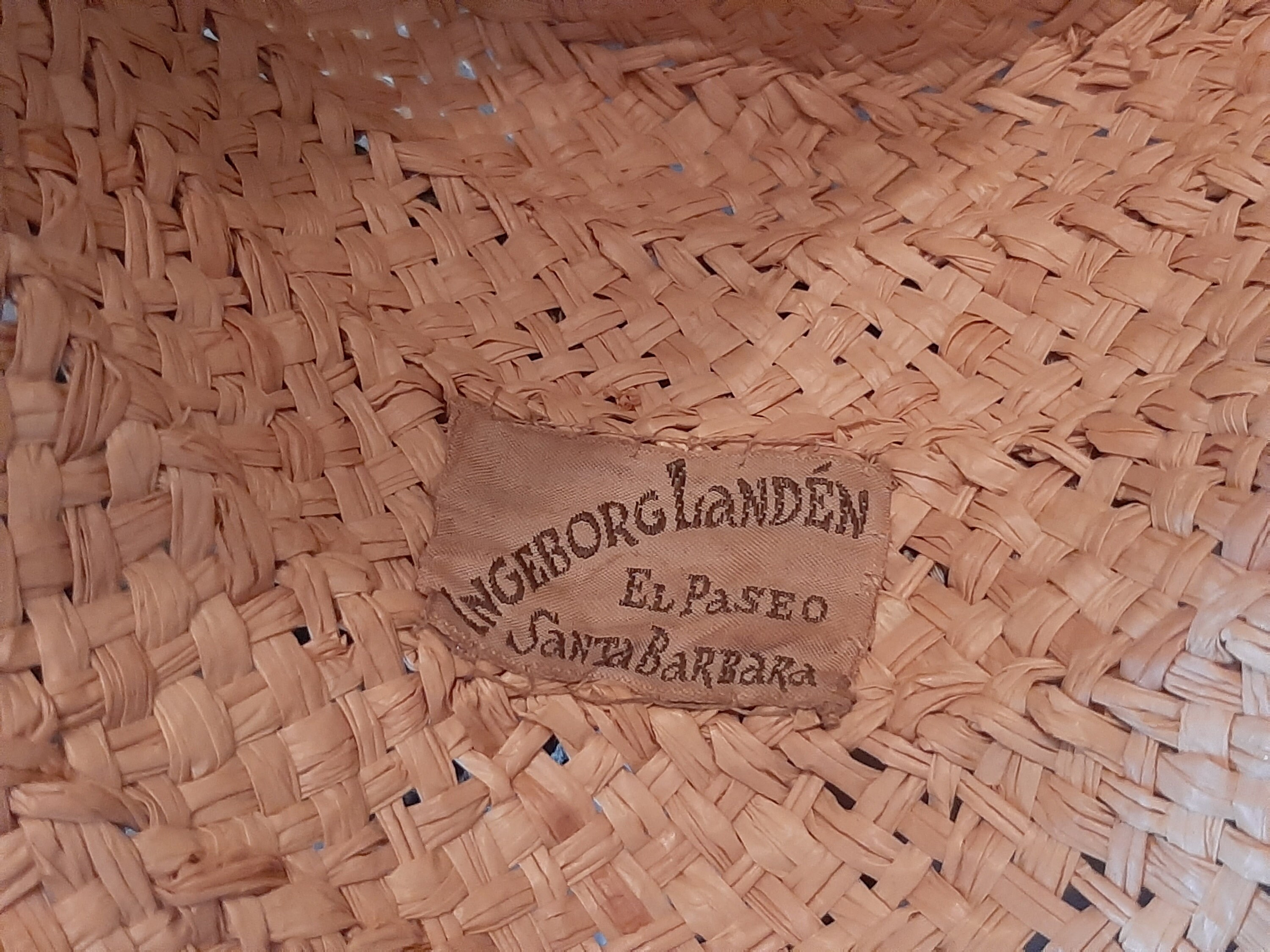 Vintage Ingeborg Landen Straw Hat - Etsy