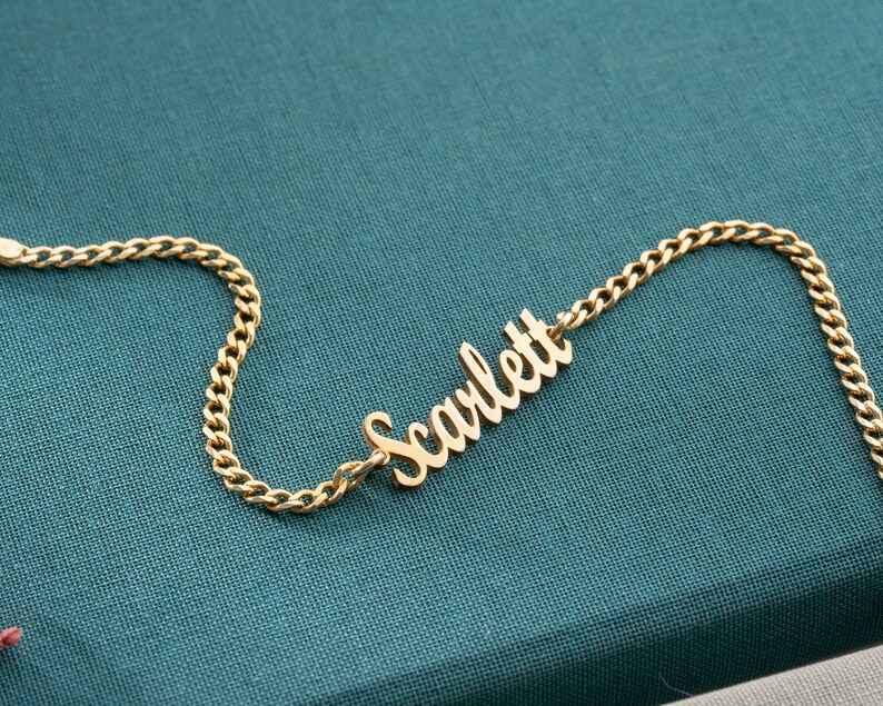 Personalized Name Bracelet Curb Chain Bracelet Silver Name - Etsy