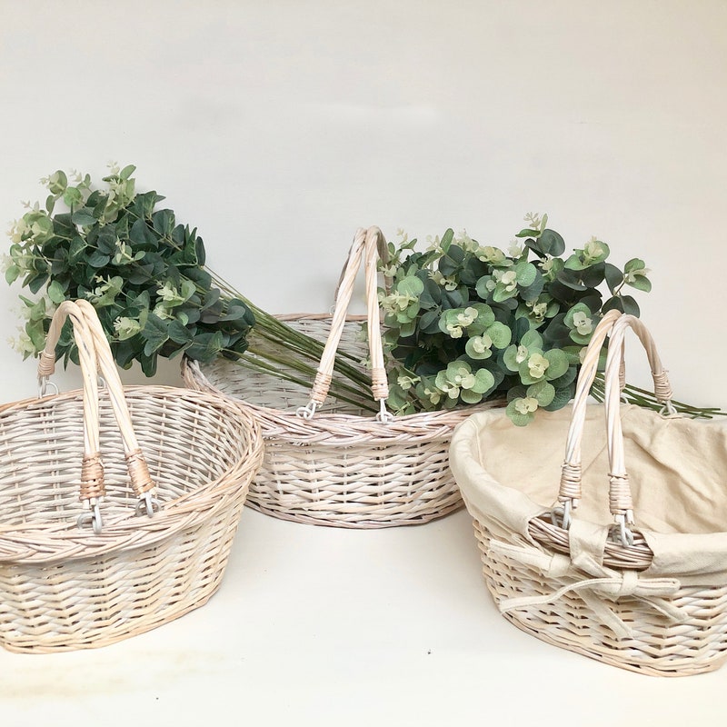 Heart White Basket - Etsy UK