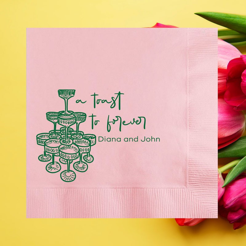 A Toast to Forever Napkins - Etsy