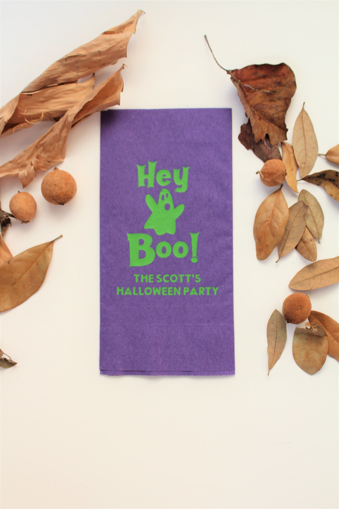 Hey Boo Halloween Party Personalized Napkins Custom Paper - Etsy