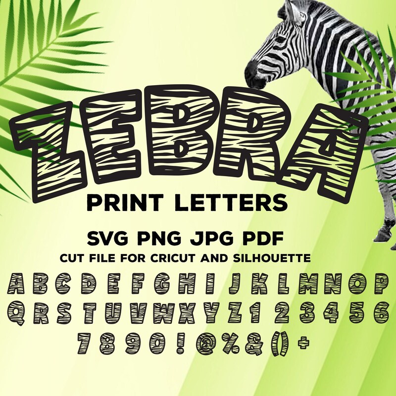 Zebra Print Number - Etsy
