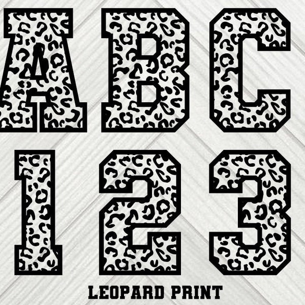Bundle Safari Animals Skin Alphabet Doodle Letters , Leopard Print ...