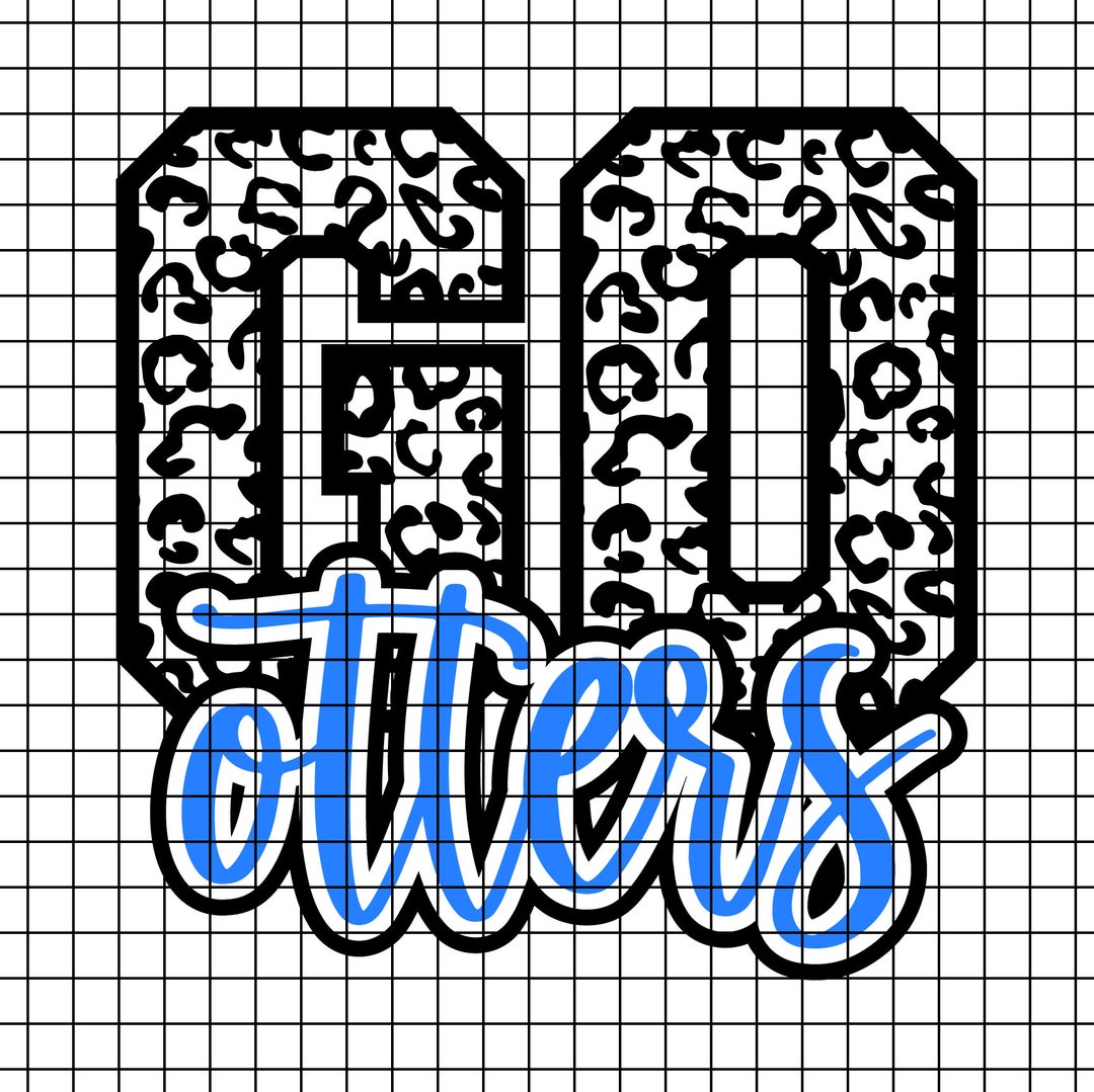 Leopard Print Go Otters Cut File: Cricut & Silhouette (SVG, PNG, JPG ...