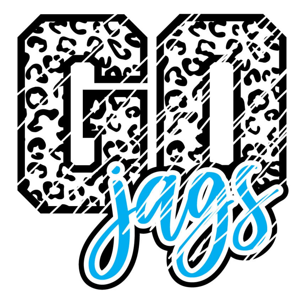 Leopard Print Go Jags Cut File for Cricut and Silhouette. SVG. Dxf. Png ...