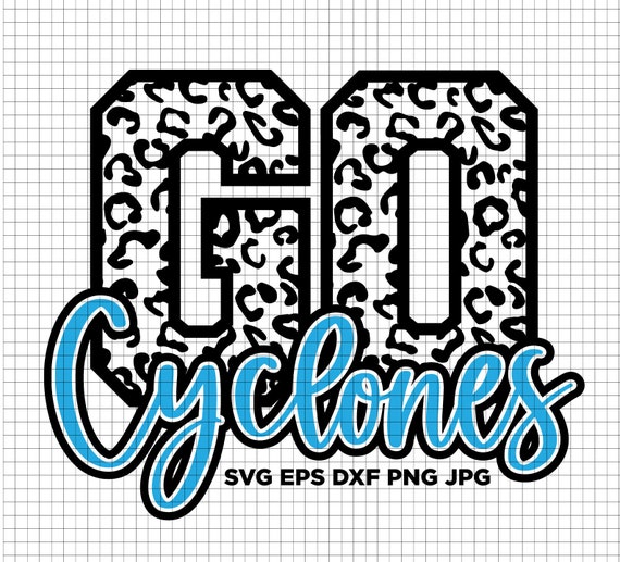Go Cyclones. Cyclones Leopard Print Athletic SVG Png Jpg Eps - Etsy
