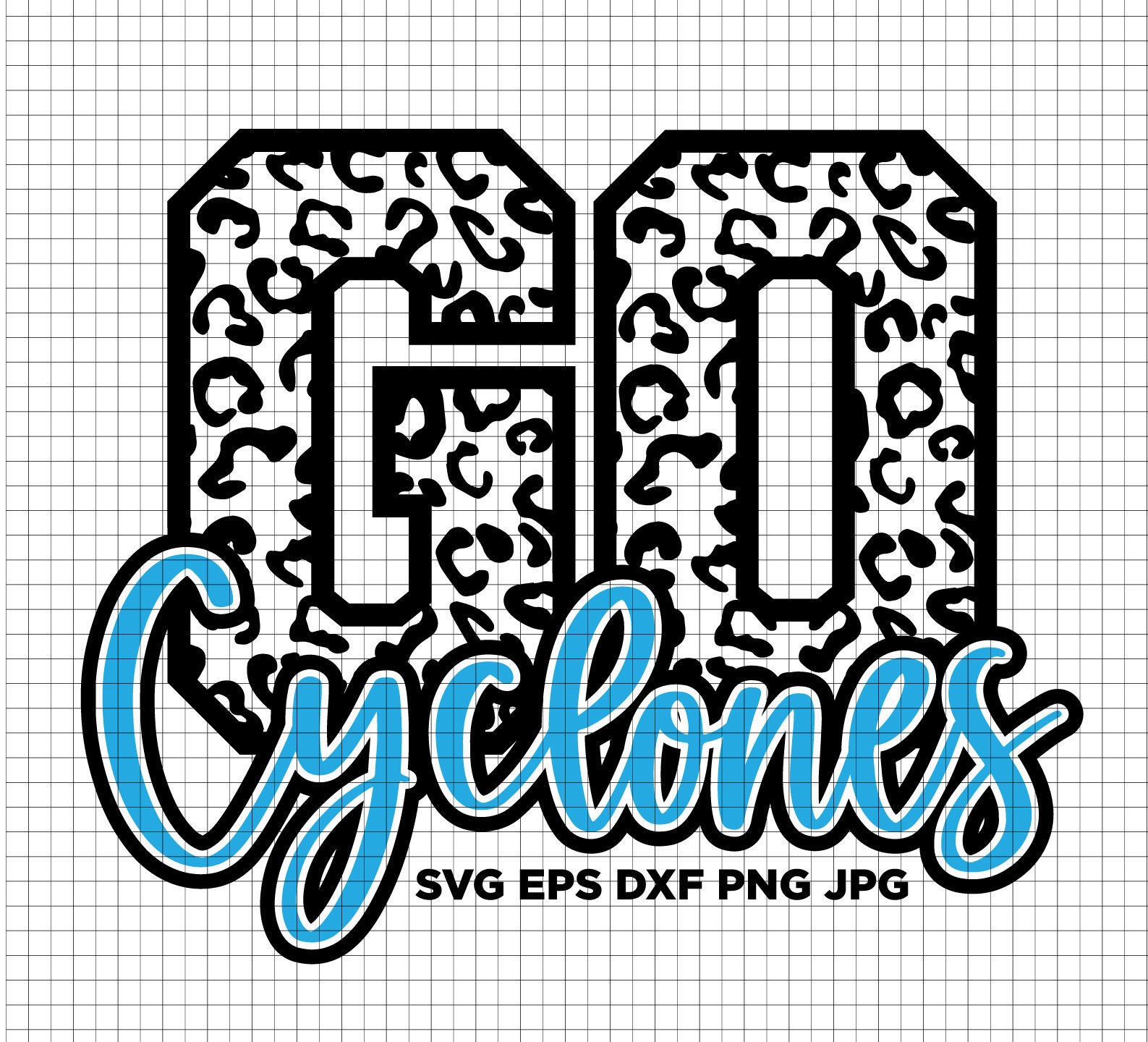 Go Cyclones. Cyclones Leopard Print Athletic SVG Png Jpg Eps - Etsy