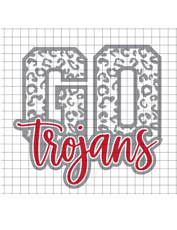 Go Trojans. Trojans Leopard Print Athletic SVG Png Jpg Eps and | Etsy