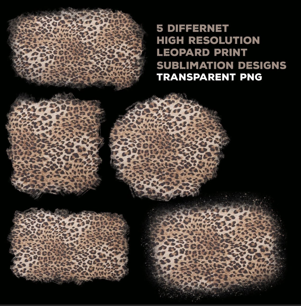 Leopard Print Swatches for Sublimation. Diy Leopard Print | Etsy