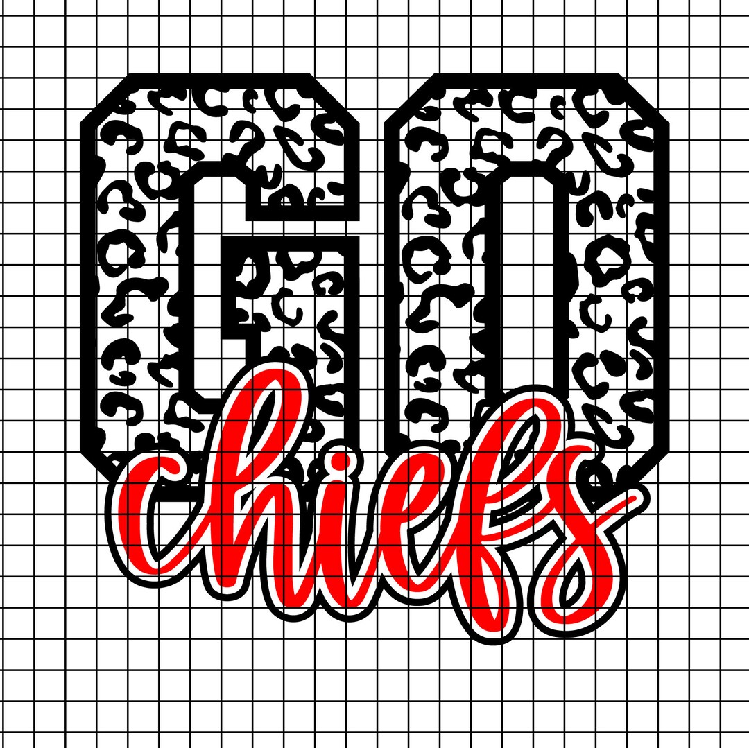 Leopard Print Go Chiefs Cut File for Cricut and Silhouette. SVG. Dxf ...