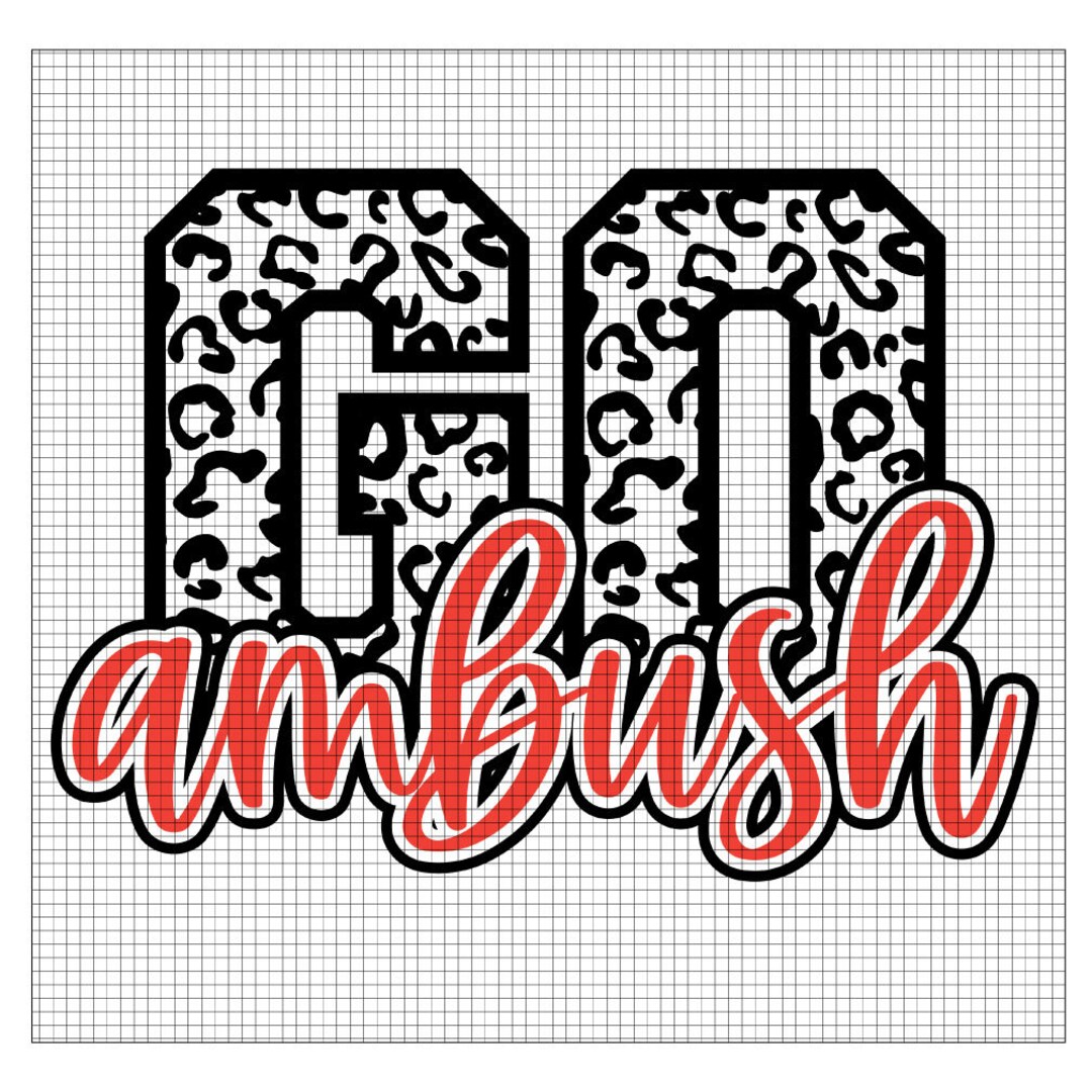 Go Ambush. Ambush Leopard Print Athletic SVG Png Jpg Eps and Dxf Cut ...