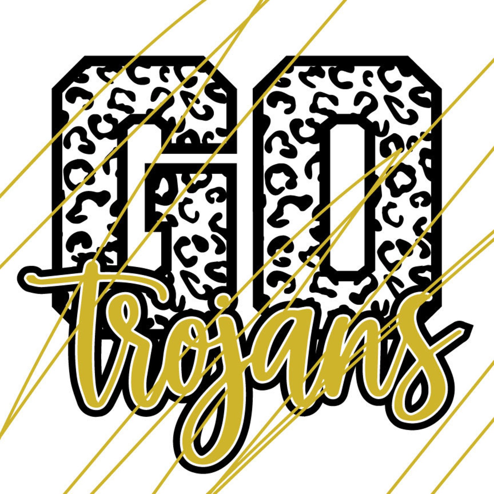 Go Trojans. Trojans Leopard Print Athletic SVG Png Jpg Eps and Dxf Cut ...