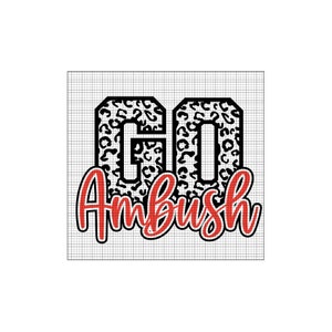 Go Ambush. Ambush Leopard Print Athletic SVG Png Jpg Eps and Dxf Cut ...