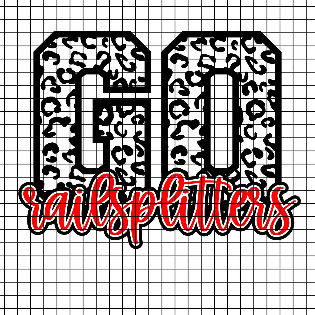 Leopard Print Go Railsplitters Cut File for Cricut and Silhouette. SVG ...