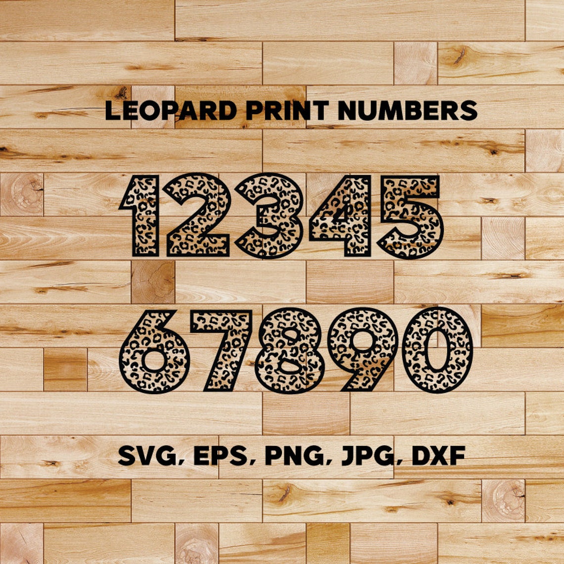 Leopard Print Numbers for Silhouette Cricut and Laser | Etsy