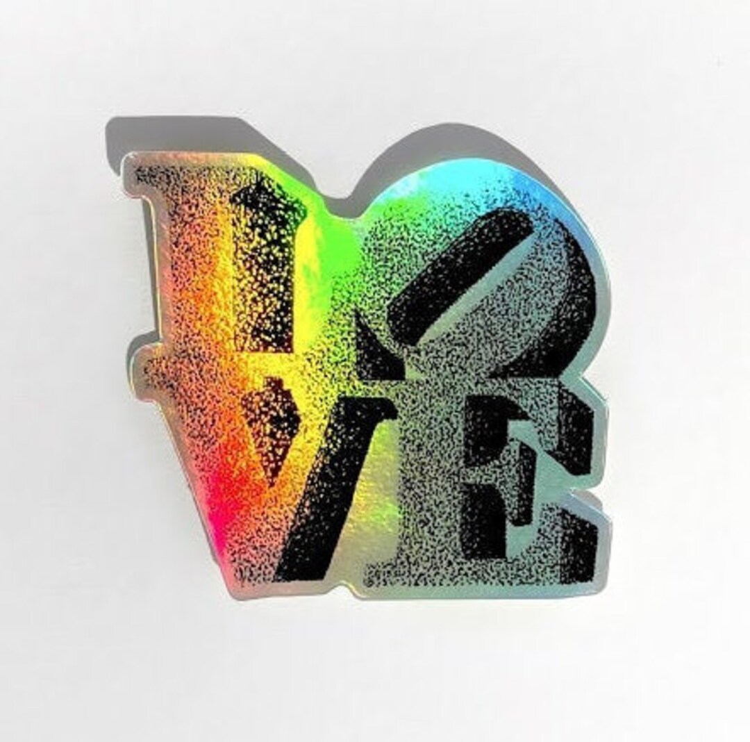 Philadelphia LOVE Sign Holographic Sticker - Etsy