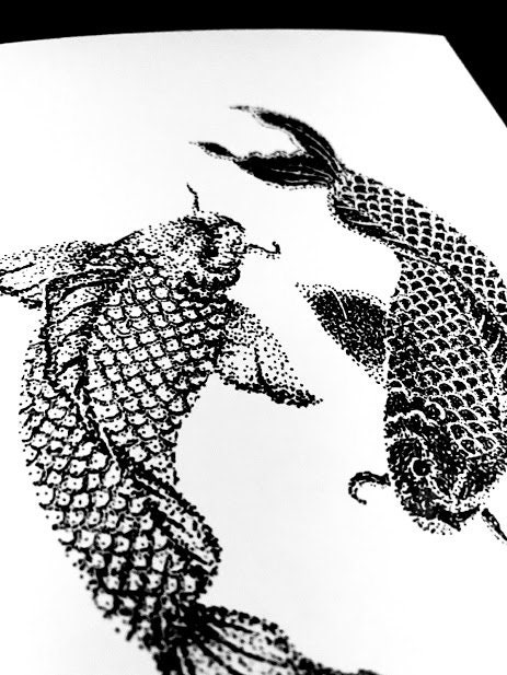 Koi Fish Art Print - Etsy