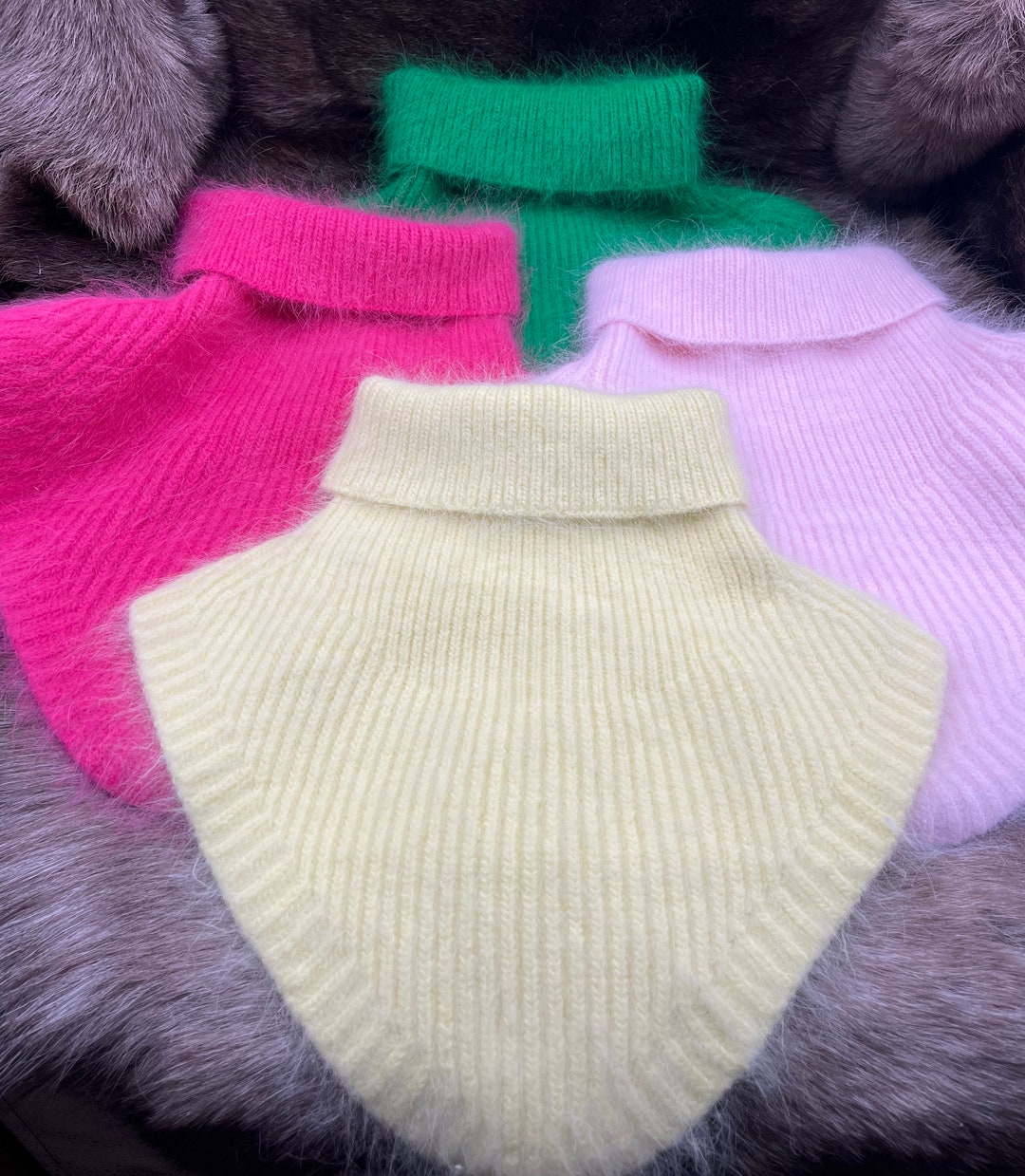 FLUFFY ANGORA SCARF | Women Knit Wrap | Wool Fall Winter Wrap | Warm ...