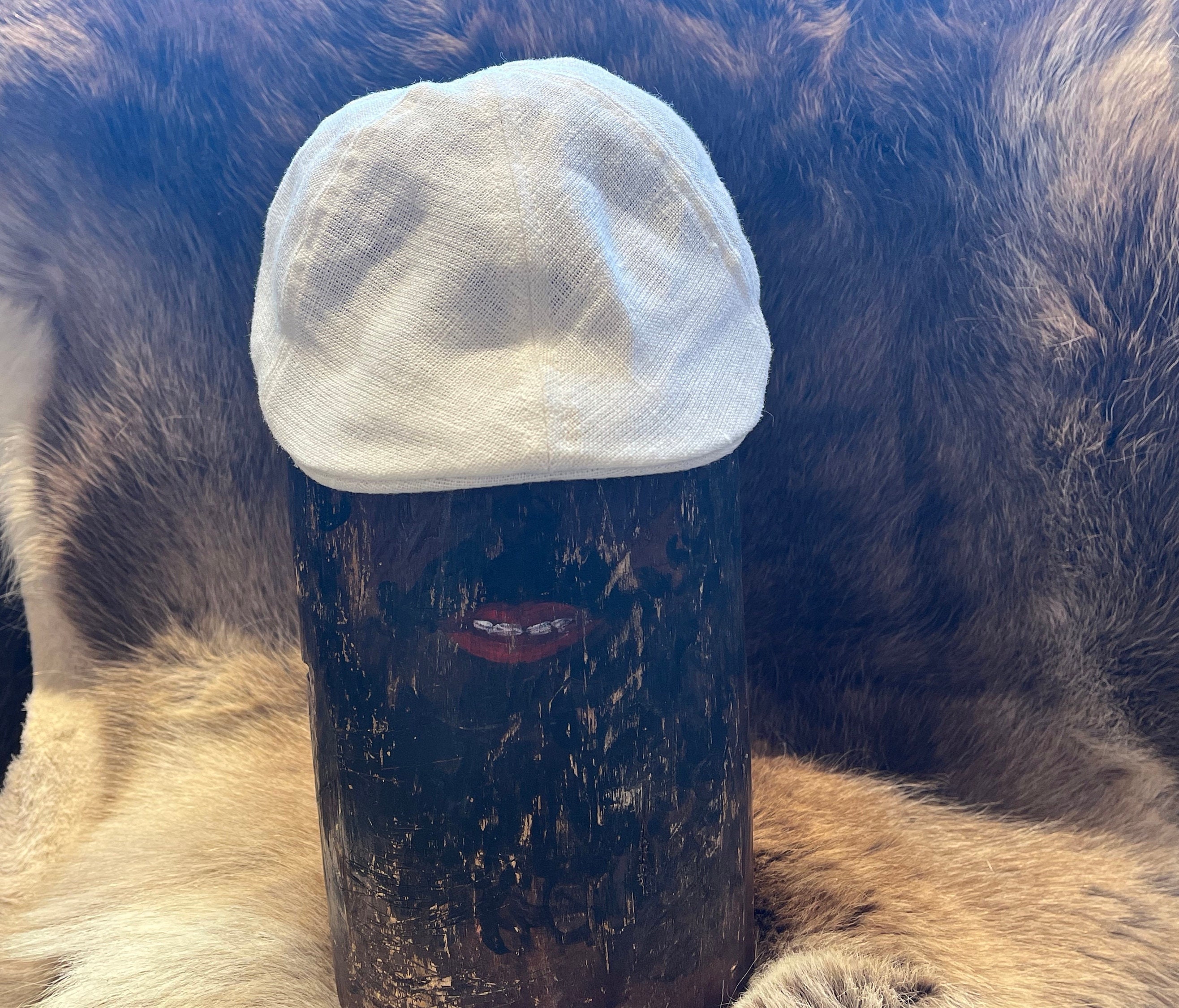 LINEN FLAT CAP Linen Summer Cap Stylish Linen Cap Lightweight Flat Cap ...