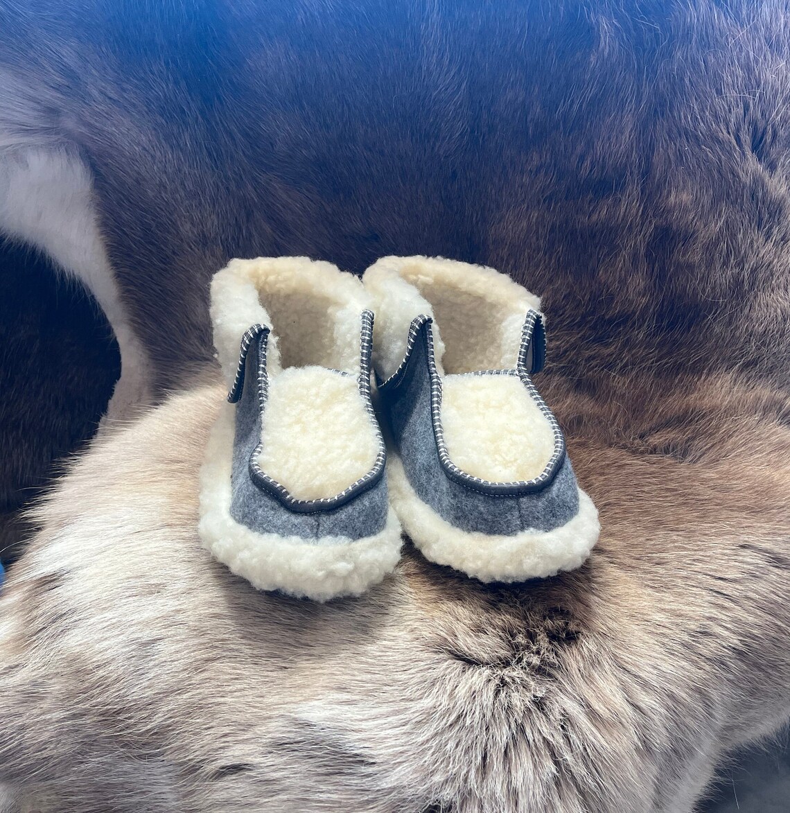 SHEEP WOOL SLIPPERS | Sheepskin Slippers | Non Slip Shoes | Natural ...