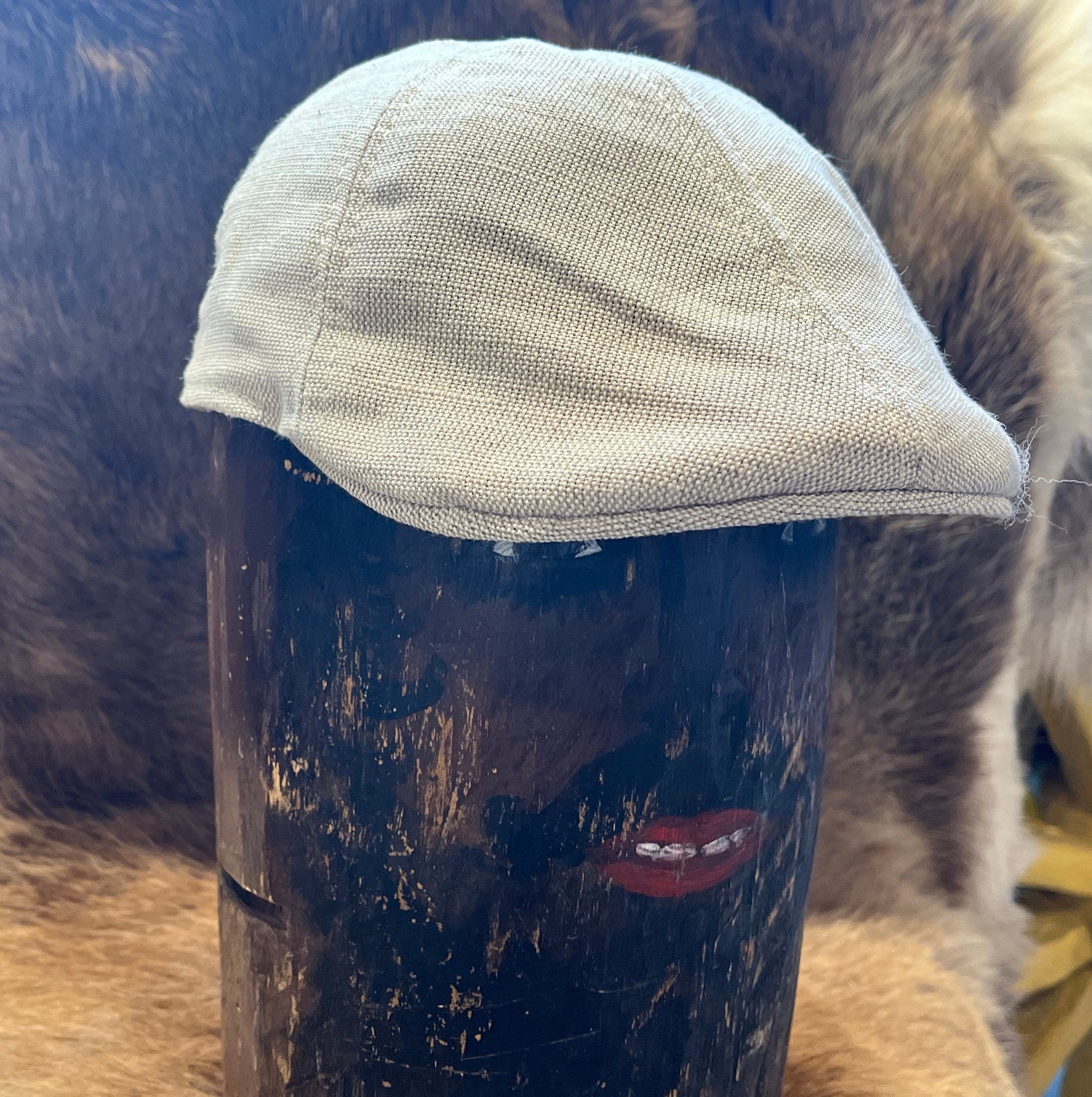 LINEN FLAT CAP Linen Summer Cap Stylish Linen Cap Lightweight Flat Cap ...