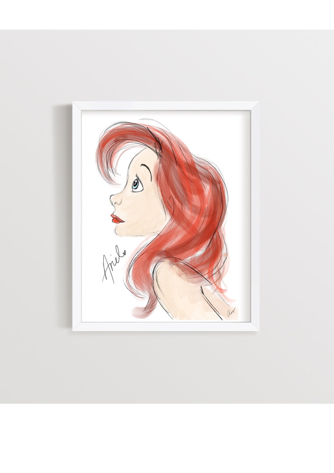 Disney Princess, Disney Print, Ariel, Mermaid Watercolour Print ...