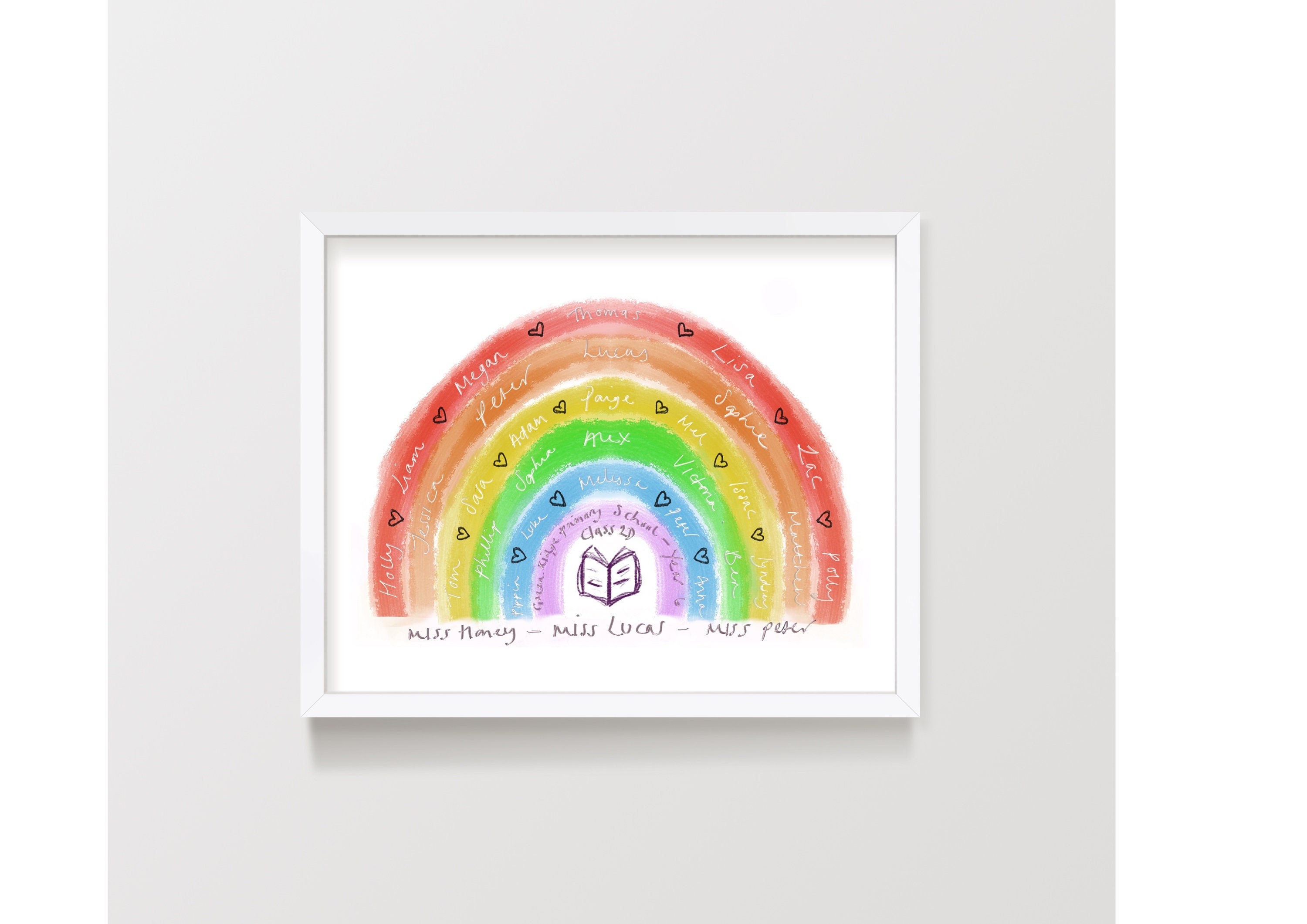 Personalised Rainbow Print/ Nursery Leavers Gift/school Leavers/2021 ...