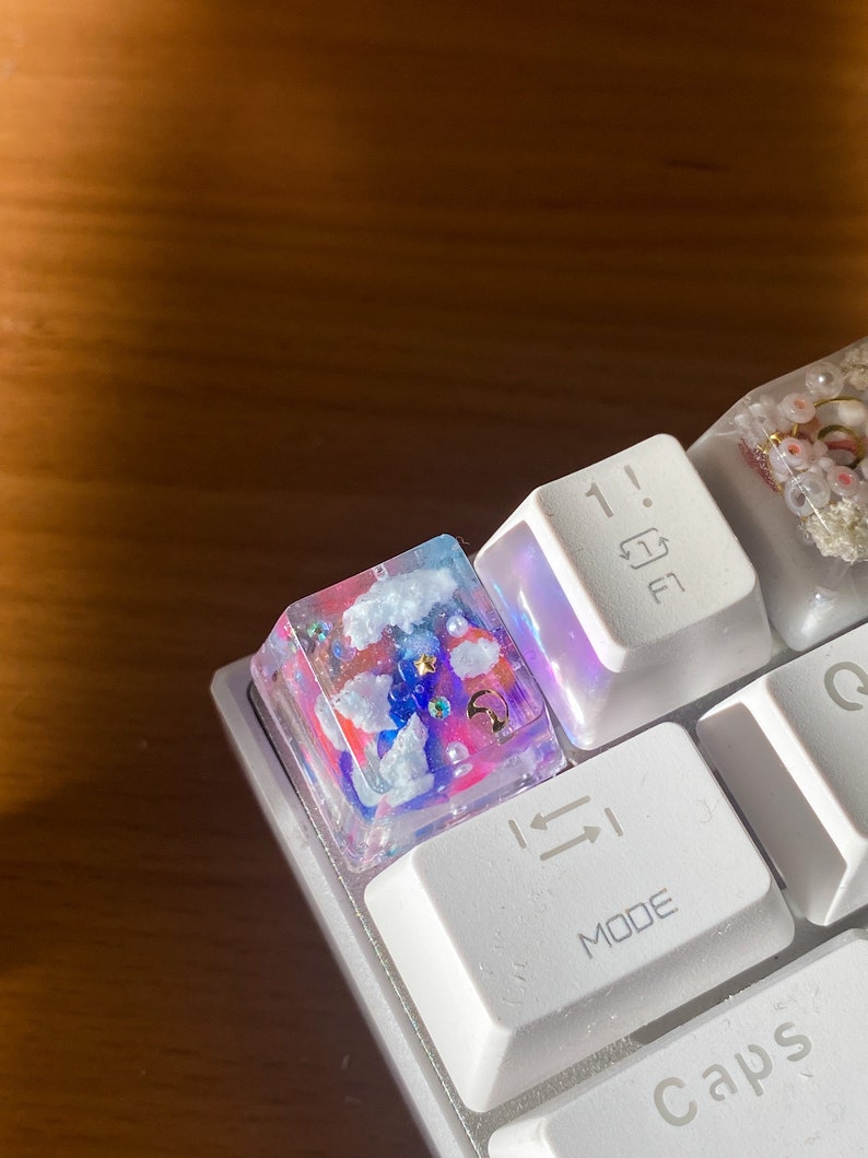 Cloud Sky Keycap, Custom Keycap, Resin Keycap, Keycap Set, Artisan ...