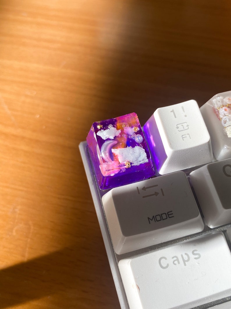 Cloud Sky Keycap, Custom Keycap, Resin Keycap, Keycap Set, Artisan ...