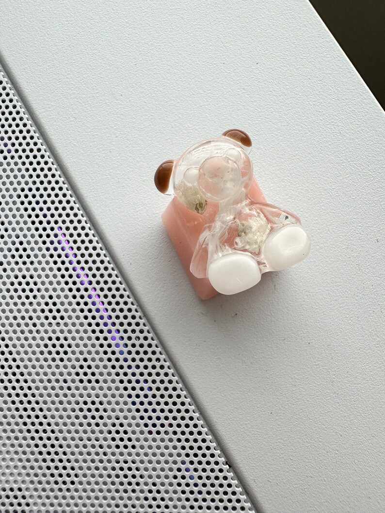 Bear Flower Keycap, Custom Keycap, Resin Keycap, Keycap Set, Artisan ...