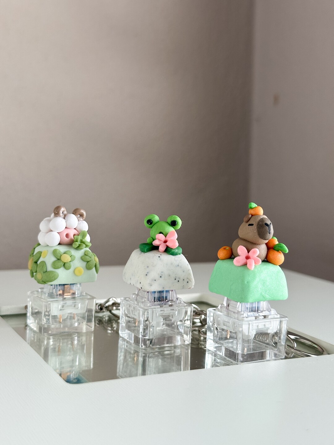 Custom Keycap Keychain | Artisan Keycap | Capibara Keycap | Frog Keycap ...