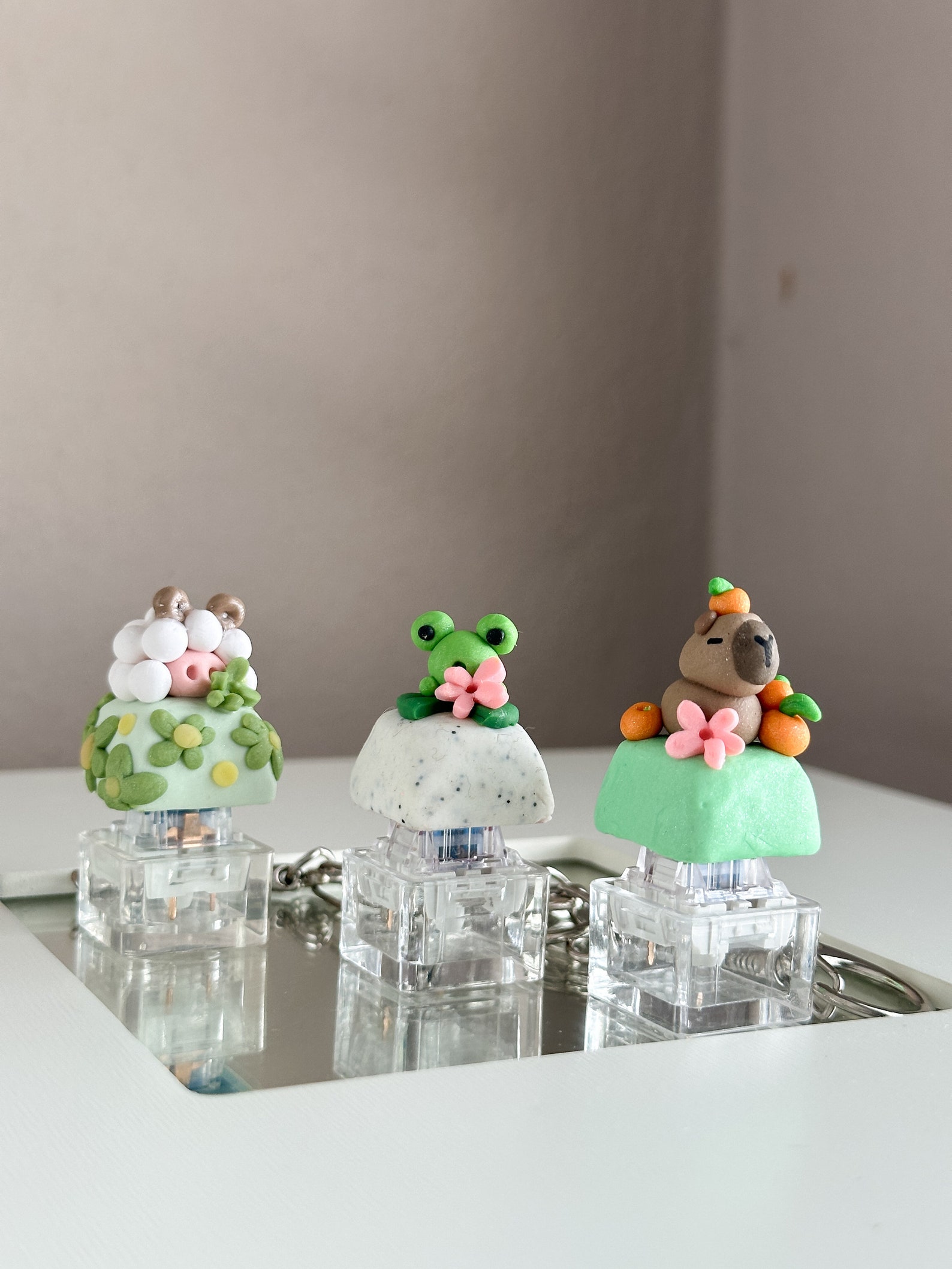 Custom Keycap Keychain | Artisan Keycap | Capibara Keycap | Frog Keycap ...