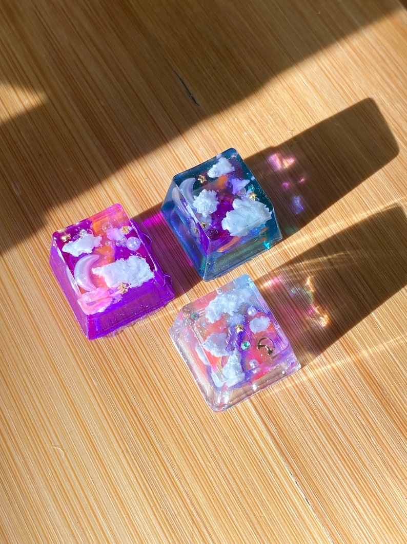 Cloud Sky Keycap, Custom Keycap, Resin Keycap, Keycap Set, Artisan ...