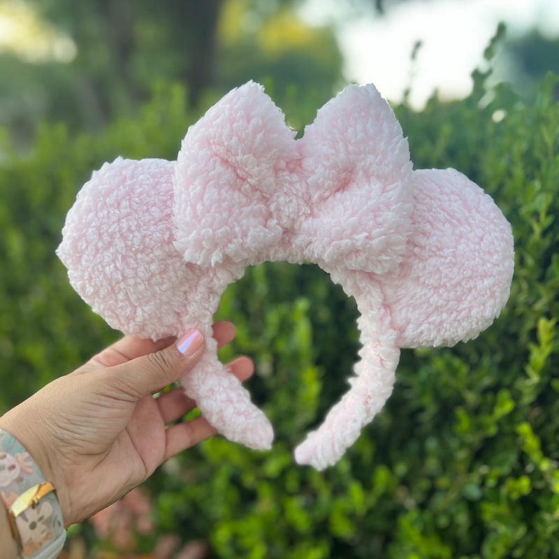 Sherpa Minnie Ears Adult - Etsy