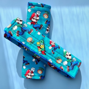 Mario Seat Belts Cover Mario Bros Papped Strap Cover Soft Seat Belt ...