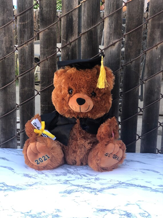 Personalized Graduation Teddy Bear Class of 2021 grad gift | Etsy