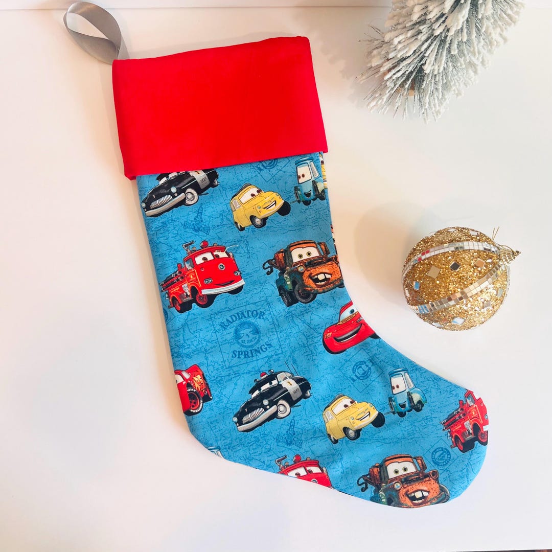Christmas Stockings Cars , Racing Cars Stockings, 100% Homemade ...