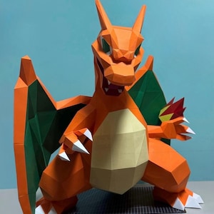 Charizard Papercraft 3D DIY Printable Template Origami Pokemon Art ...