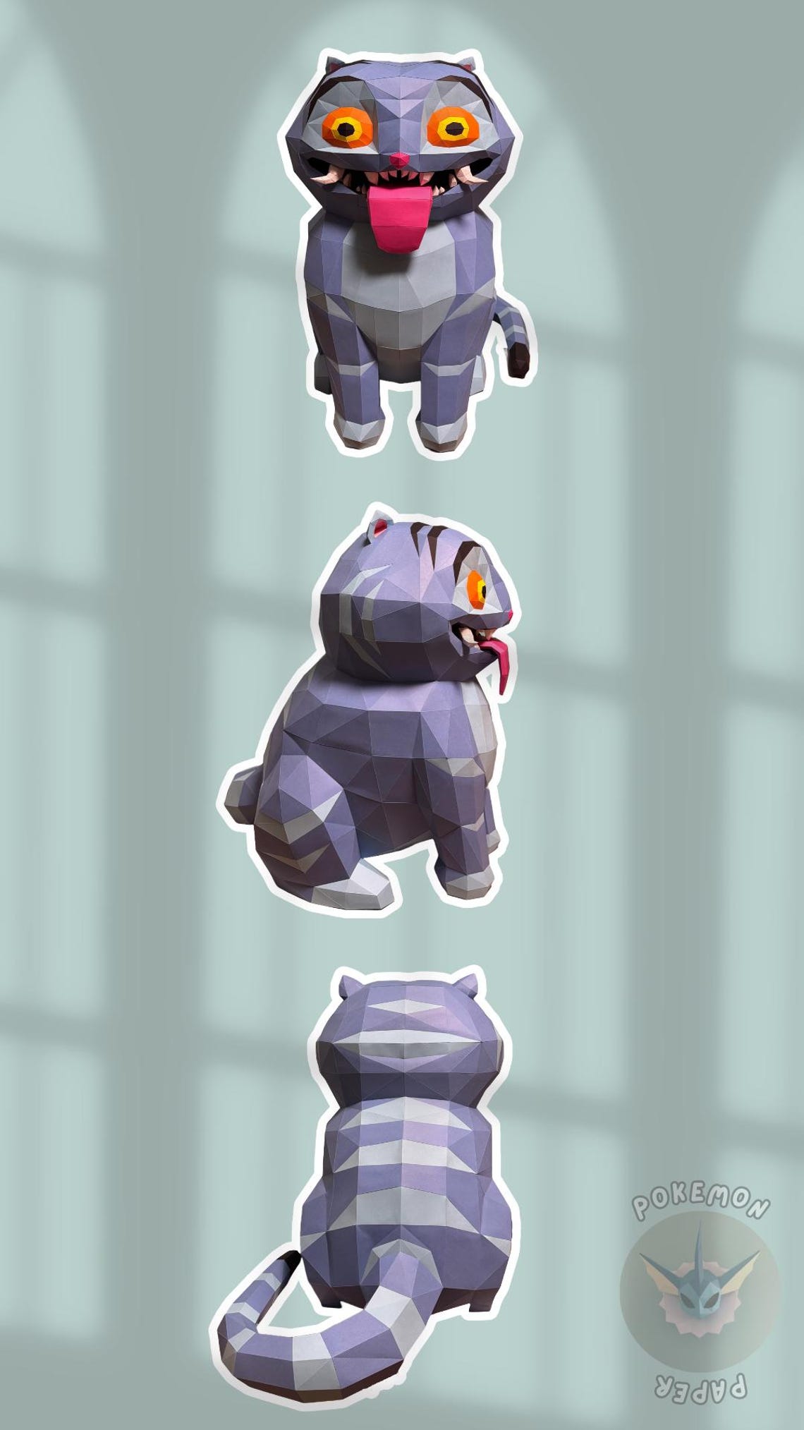 Derpy Tiger Kpop Demon Hunters Papercraft 3D Derpy Printable Template Origami Paper Project - Etsy