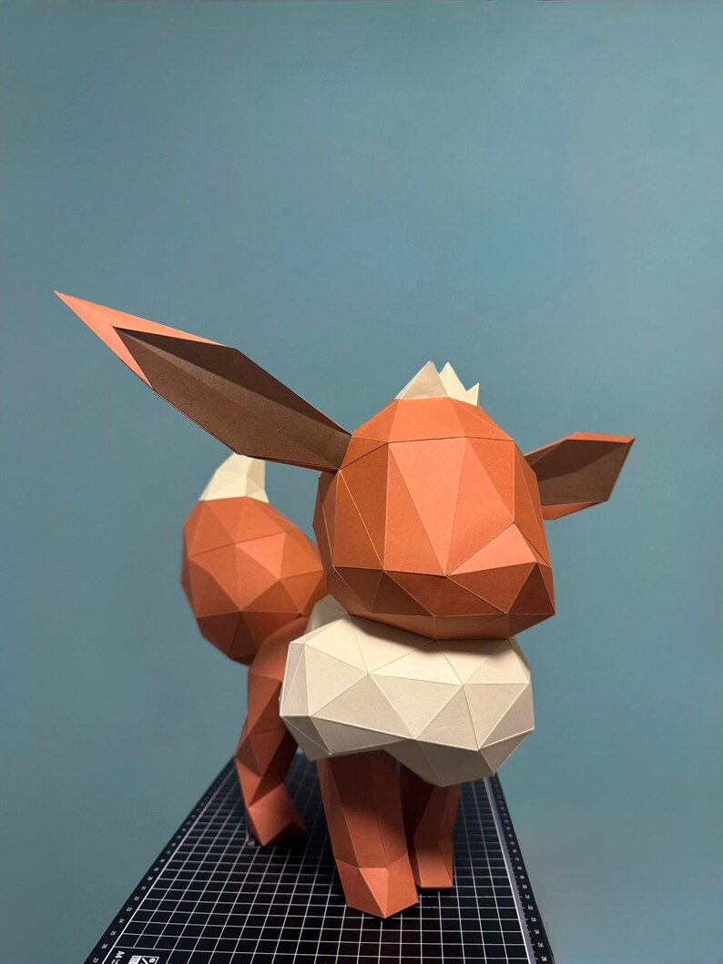 Eevee Papercraft Template, 3D Lowpoly Printable (PDF) - Etsy