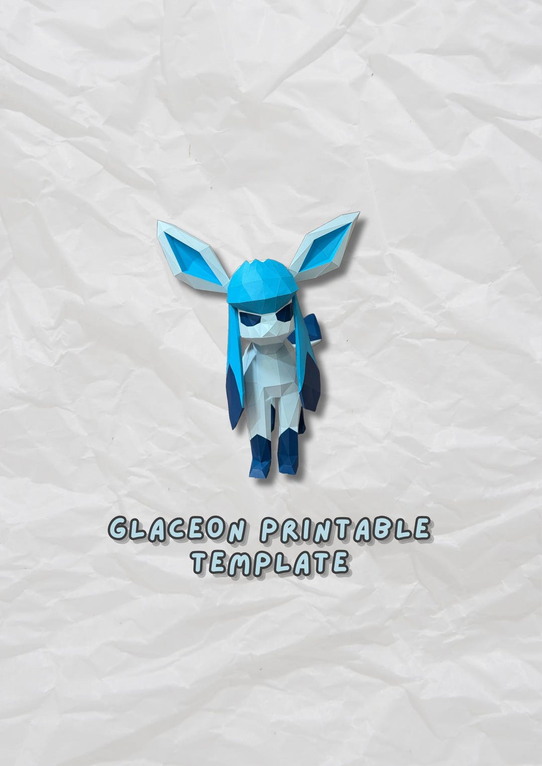 Glaceon Lowpoly 3D Papercraft Template (PDF) - Etsy