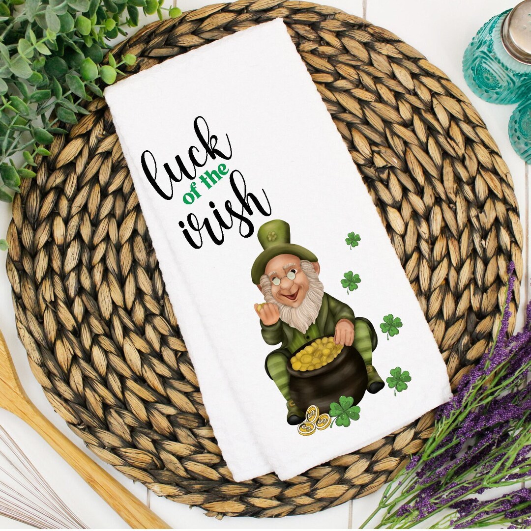 St. Patrick's Day Luck of the Irish Pot of Gold Leprechaun Kitchen, Tea ...