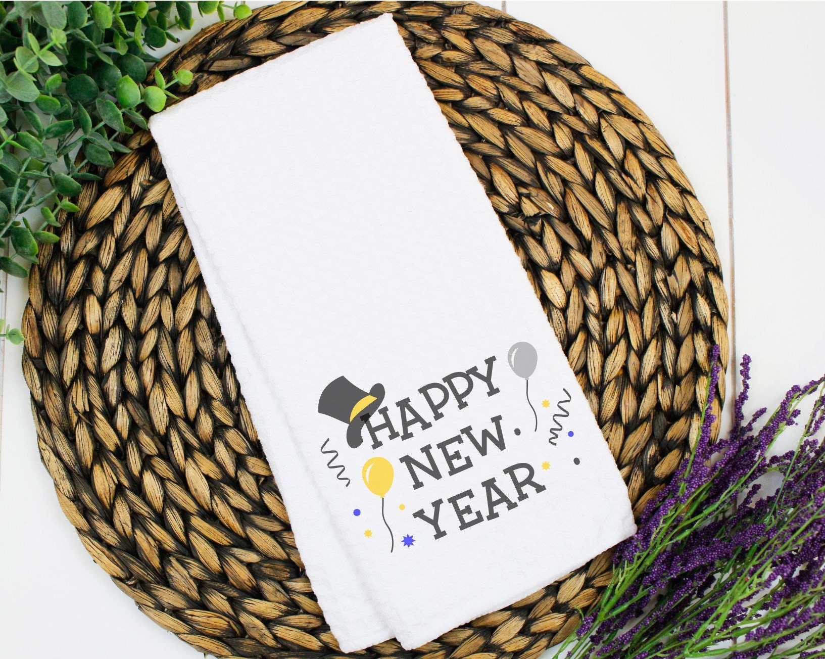 Happy New Year Towel, Decor, Large, Soft & Absorbent, Great for Hostess ...