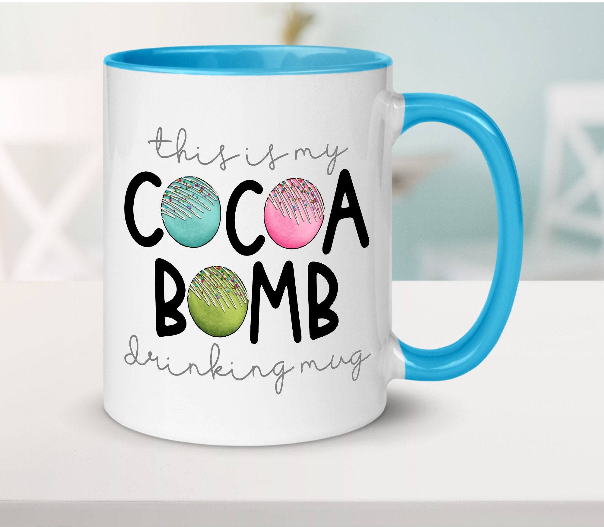 Hot Cocoa Bomb Ceramic Mug, Hot Chocolate Gift, Birthday, Anniversary ...